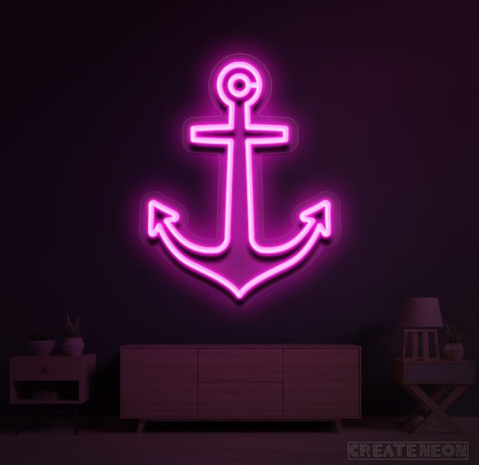 Anchor Ship Neon Sign - CreateNeon.Com - Light up your Wall!