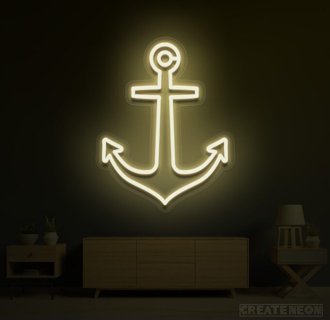 Anchor Ship Neon Sign - CreateNeon.Com - Light up your Wall!