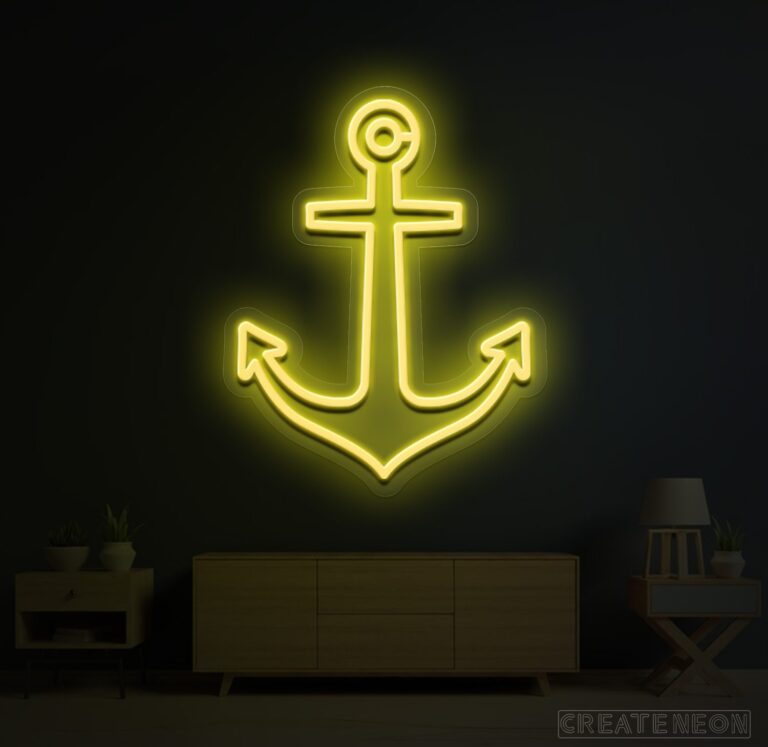 Anchor Ship Neon Sign - CreateNeon.Com - Light up your Wall!