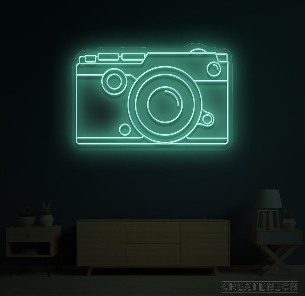 Camera Neon Sign | Affordable Neon Signs at Createneon.com