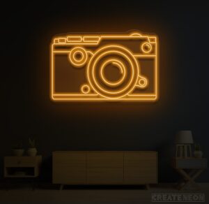 Camera Neon Sign | Affordable Neon Signs at Createneon.com