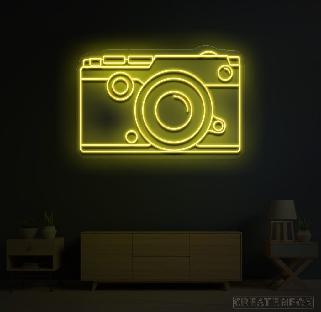 Camera Neon Sign | Affordable Neon Signs at Createneon.com