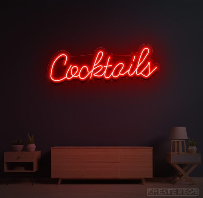 Cocktails Neon Sign | Best for Bar, PUB, Cafe and Party