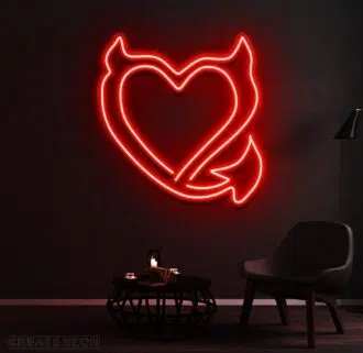 Devil Heart Neon Sign | Best For wall Art Decoration