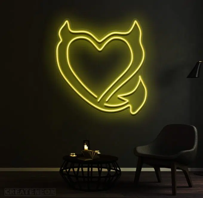 Devil Heart Neon Sign | Best For wall Art Decoration