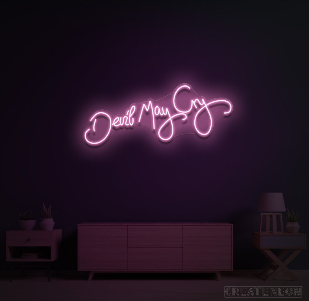 Devil May Cry Neon Sign - Game Room Wall Art Decoration