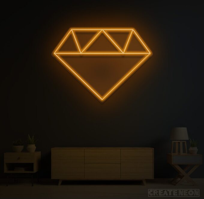 Diamond Neon Sign - Unique LED Neon Light Signs