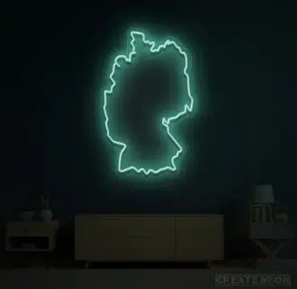 Map of Germany Neon Sign - Germany Map Neon Sign