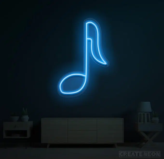 Neon Music Note Sign | Music Note neon sign | Create Neon