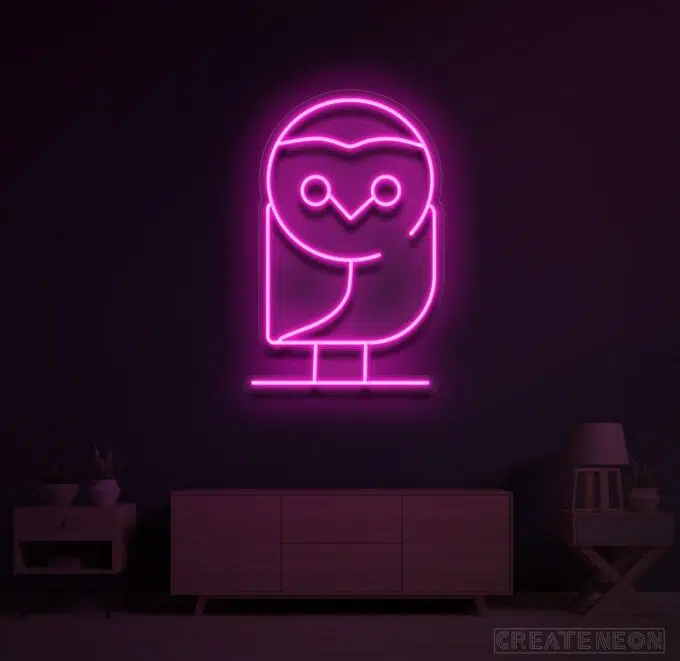 Owl Neon Sign - Cute LED Owl Neon Sign in different colors