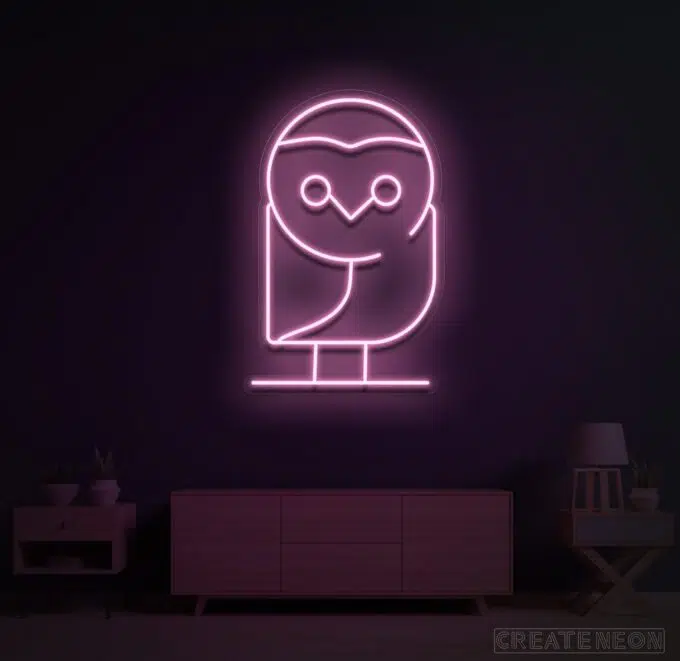 Owl Neon Sign - Cute LED Owl Neon Sign in different colors