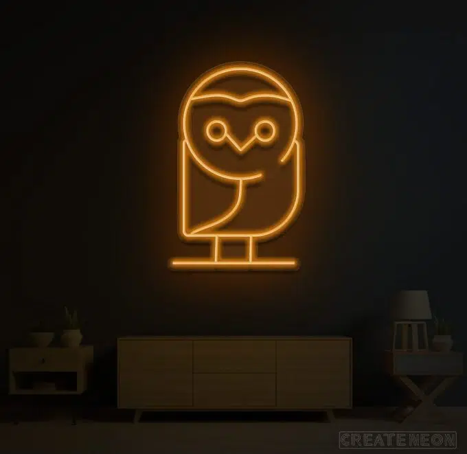 Owl Neon Sign - Cute LED Owl Neon Sign in different colors