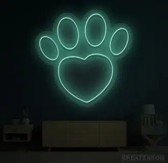 Paw Print Neon Sign - Dog and Animal lovers Neon Signs