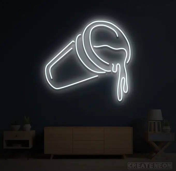 Spilling Cup Neon Sign - Restaurants and Café Neon Signs