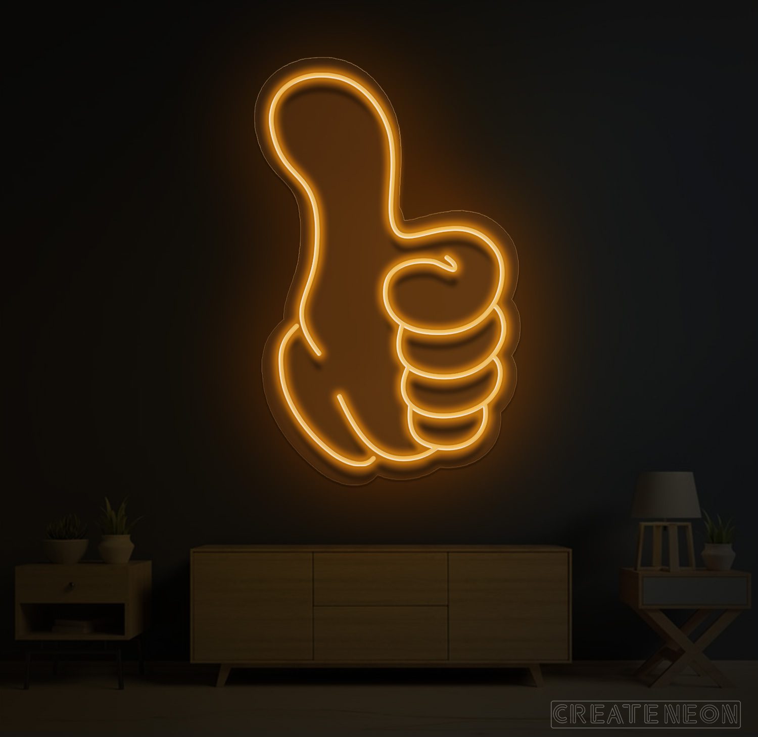 Buy Thumbs Up Neon Sign - Custom Made LED Neon Sign