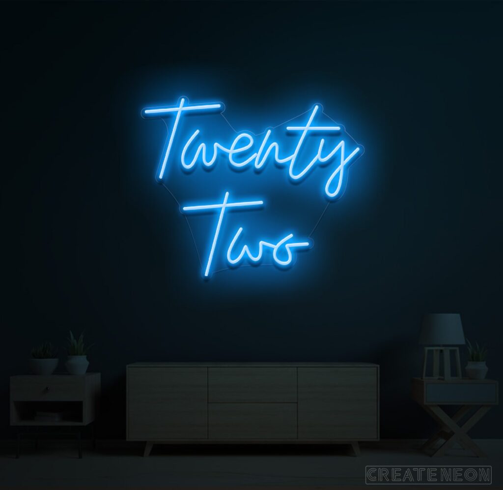 Shop Twenty Two Neon Sign With Free Shipping | CreateNeon
