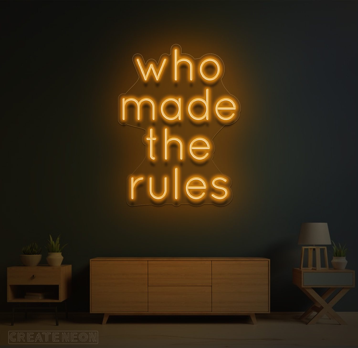Who Made The Rules - CreateNeon.Com