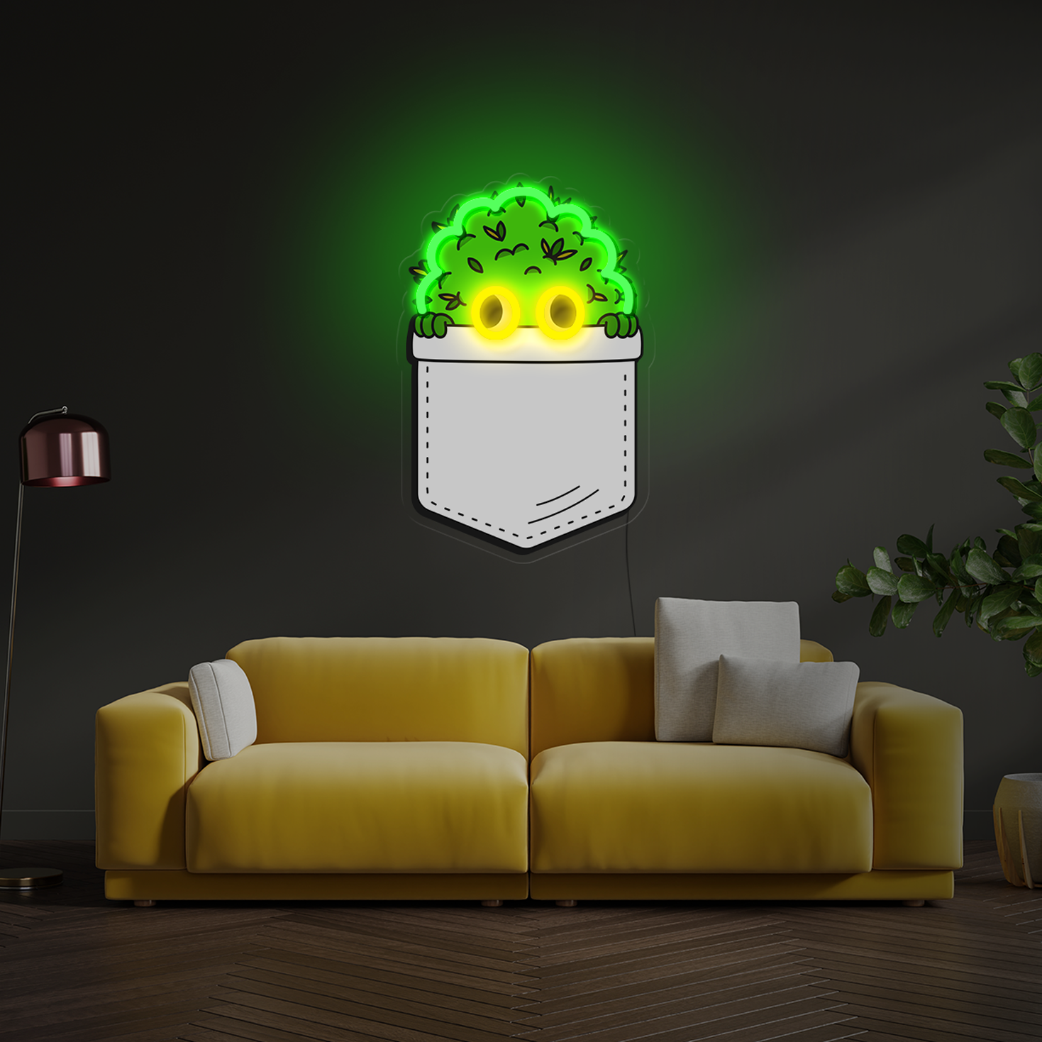 Weed Baggie Neon Sign | Neon Acrylic Artwork