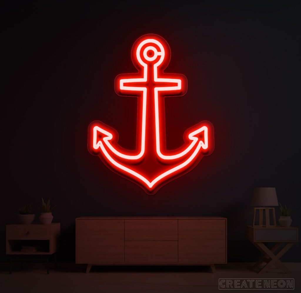 Anchor Ship Neon Sign - CreateNeon.Com - Light up your Wall!
