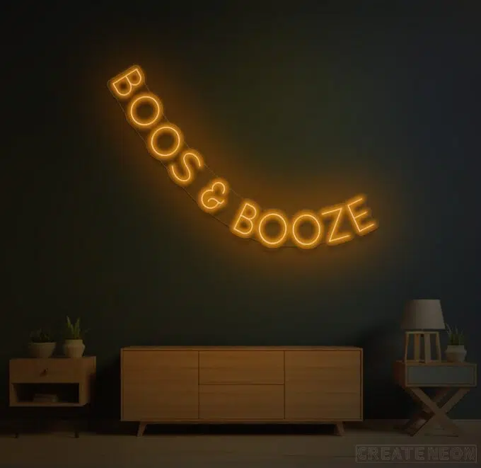 Boos & Booze Neon Sign - CreateNeon.Com