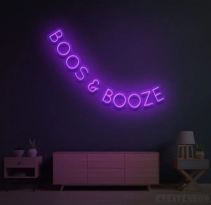 Boos & Booze Neon Sign - CreateNeon.Com