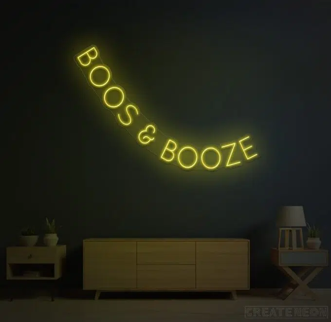 Boos & Booze Neon Sign - CreateNeon.Com