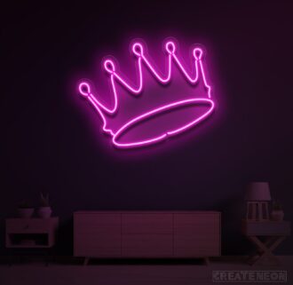 Crown Neon Sign : Embody Royalty & Triumph in Your Space