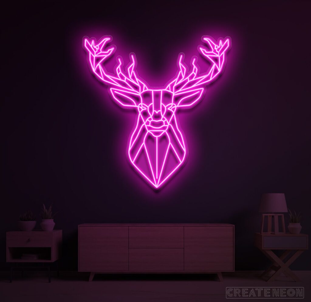 Deer Head Neon Sign Unique & realistic decoration! | Free 🚚