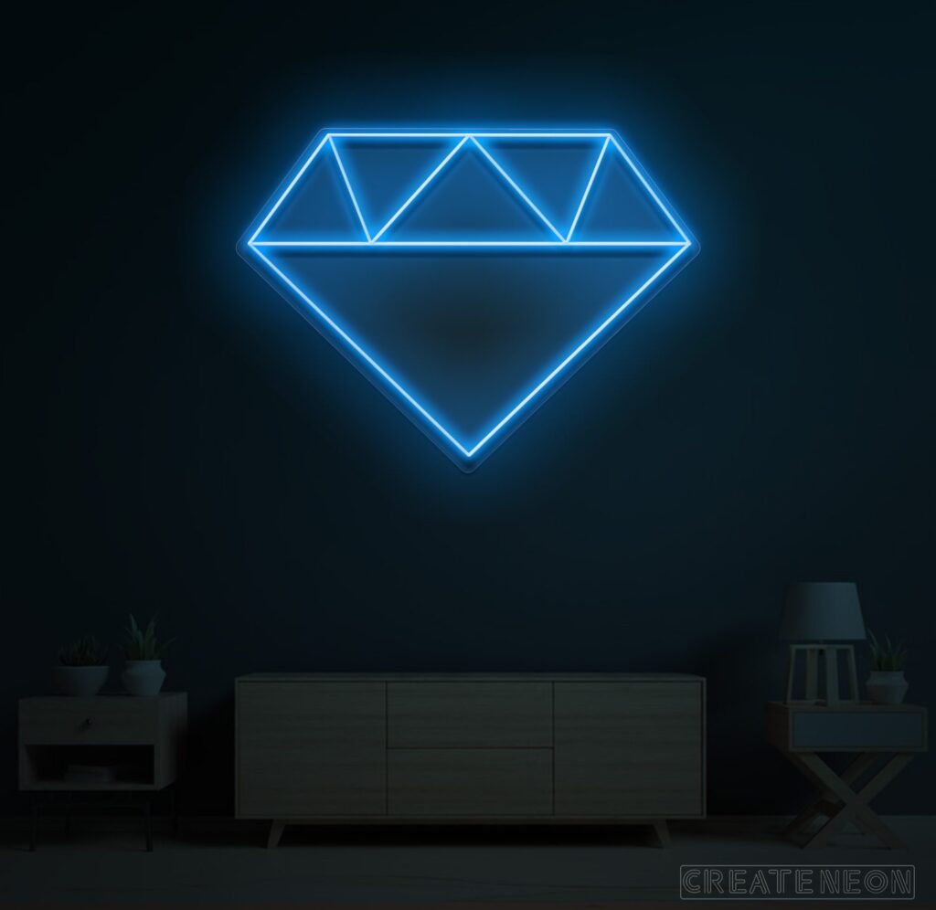 Diamond Neon Sign - Unique LED Neon Light Signs