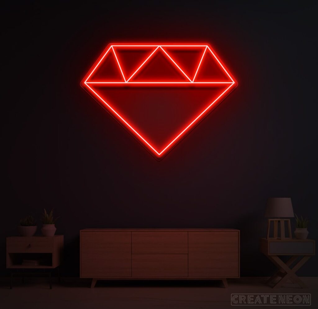 Diamond Neon Sign - Unique LED Neon Light Signs