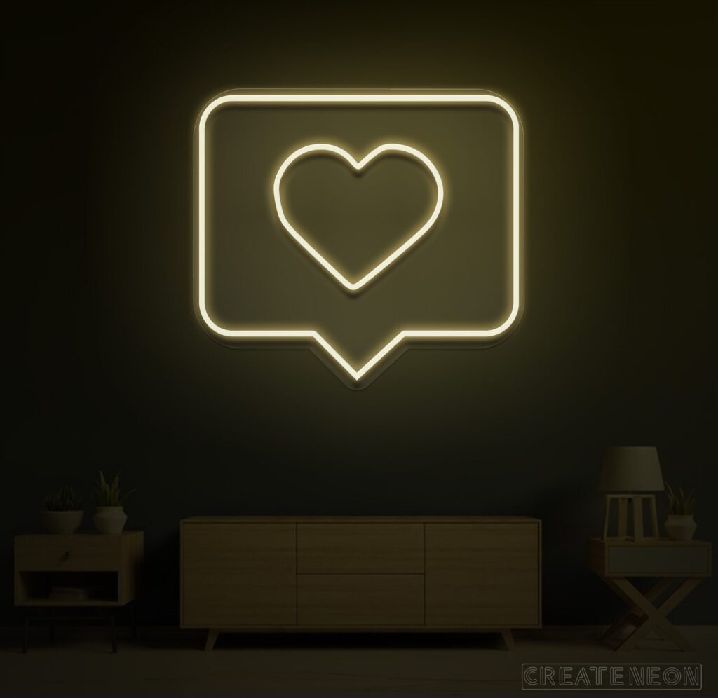 Instagram Heart Neon Sign - Instagram Neon Signs - CreateNeon.Com