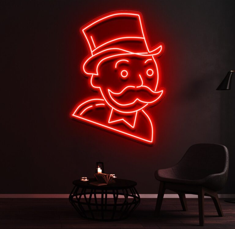 Buy Monopoly Man Neon Sign For Gamer Neon Sign - CreateNeon.Com