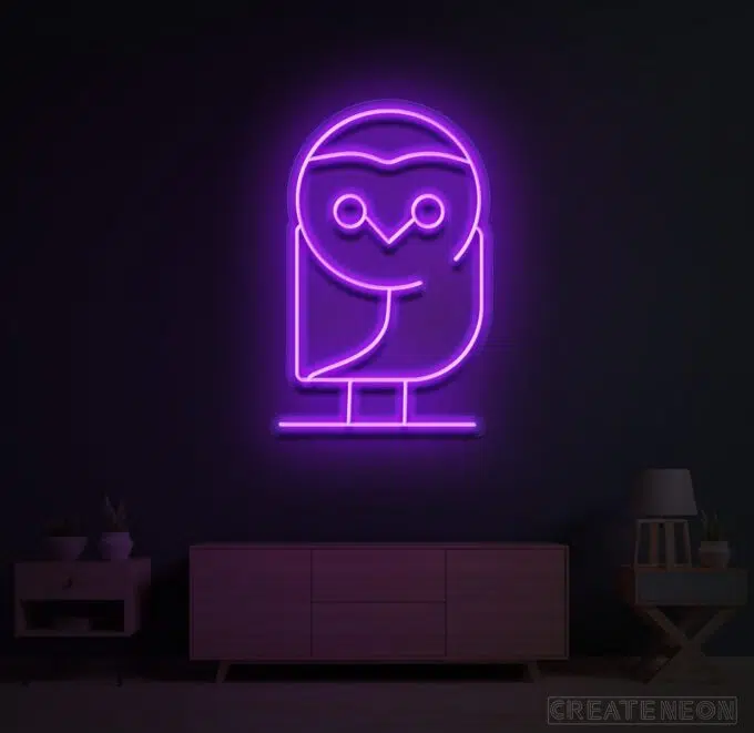 Owl Neon Sign - Cute LED Owl Neon Sign in different colors