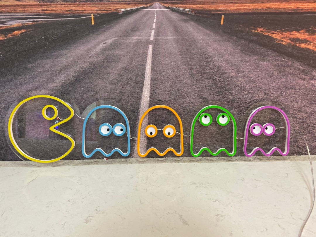 Pac Man & Ghosts Neon Sign To Embellish Your Game Room