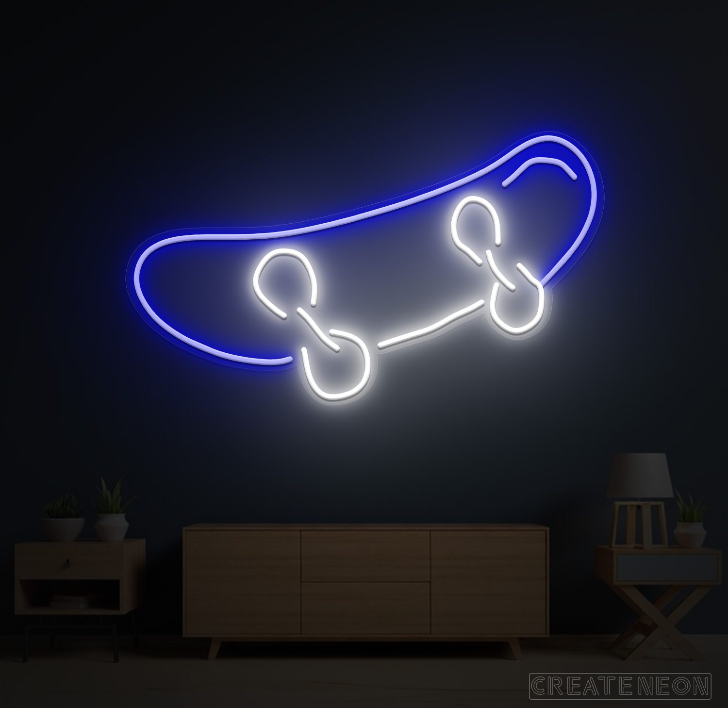 Skateboard Neon Sign - CreateNeon.Com - For Skateboarding junkies!