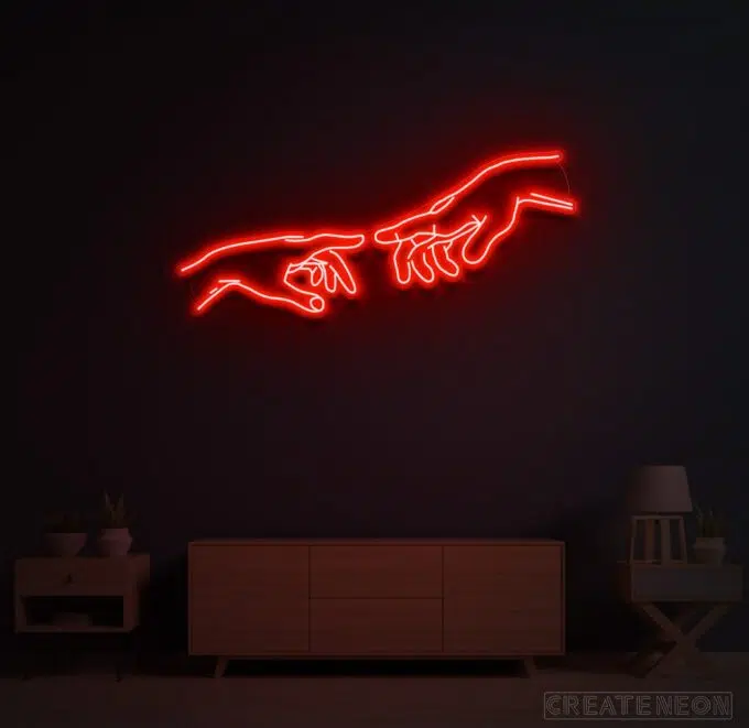 The creation of Adam neon sign #separator_sWall Art Neon Sign!