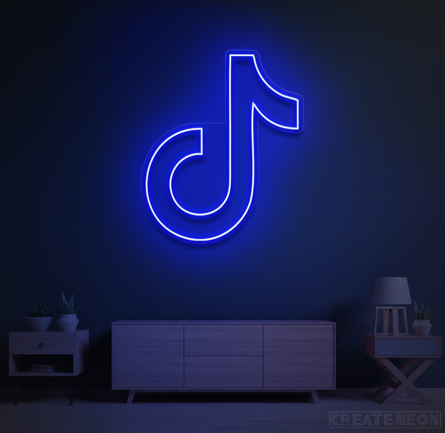 Tiktok Neon Logo Sign - Tiktok Neon Sign - CreateNeon.Com