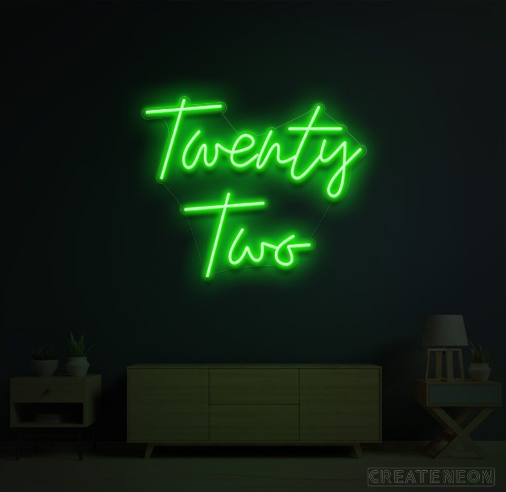 Shop Twenty Two Neon Sign With Free Shipping | CreateNeon