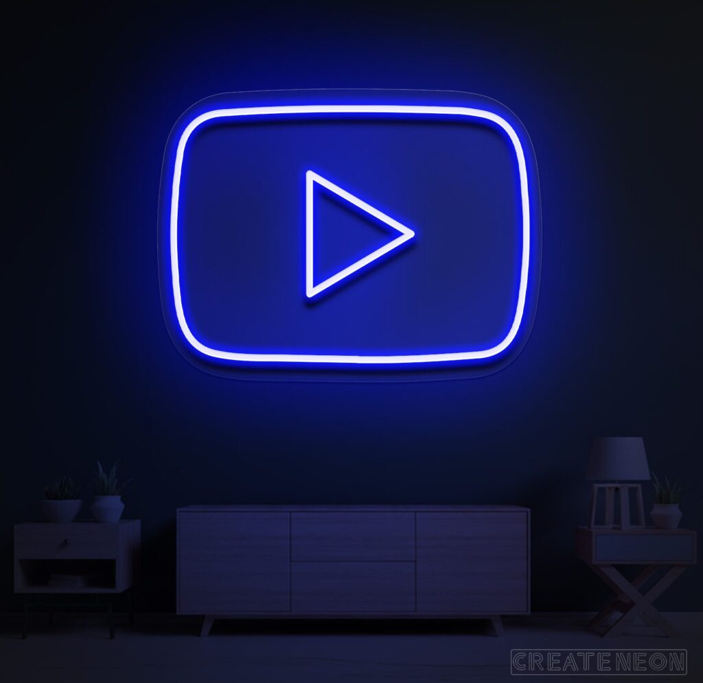 Shop Youtube Logo Neon Sign - Neon YouTube Logo - CreateNeon