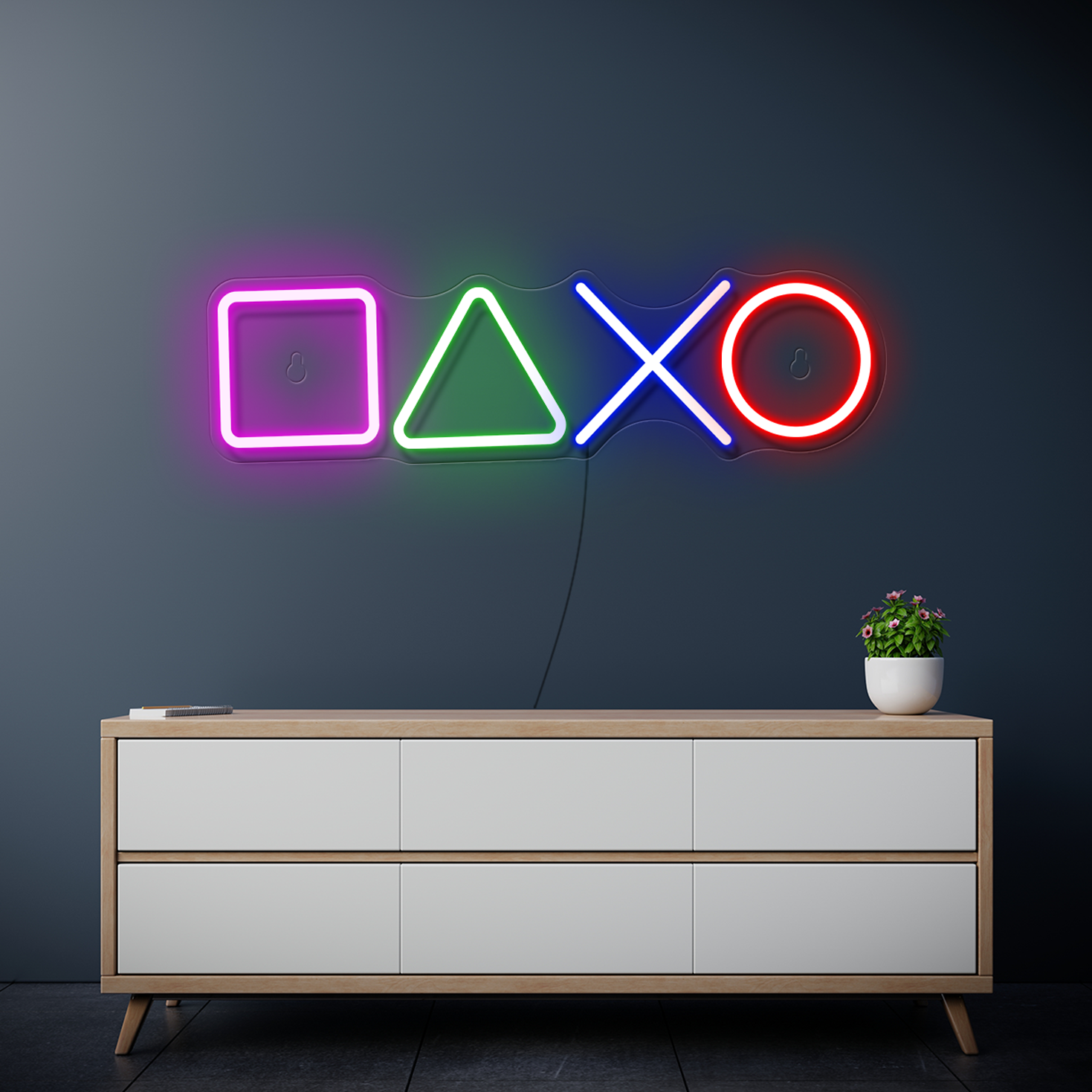 Mini Game Console Icons Neon Sign | Affordable Gaming igns