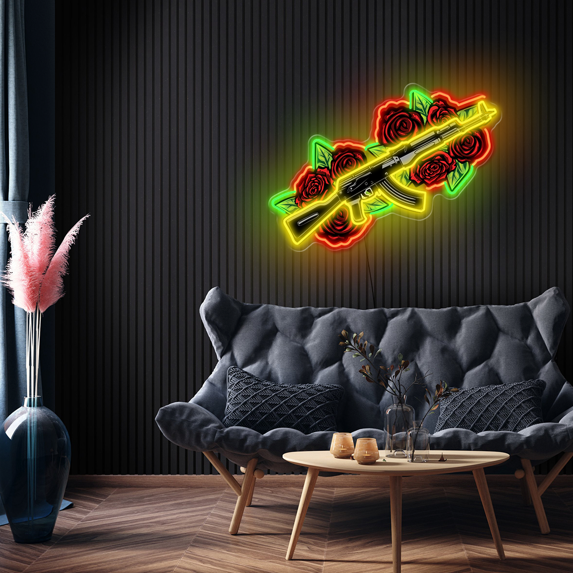Guns and Roses Neon Sign | Neon Acrylic Artwork