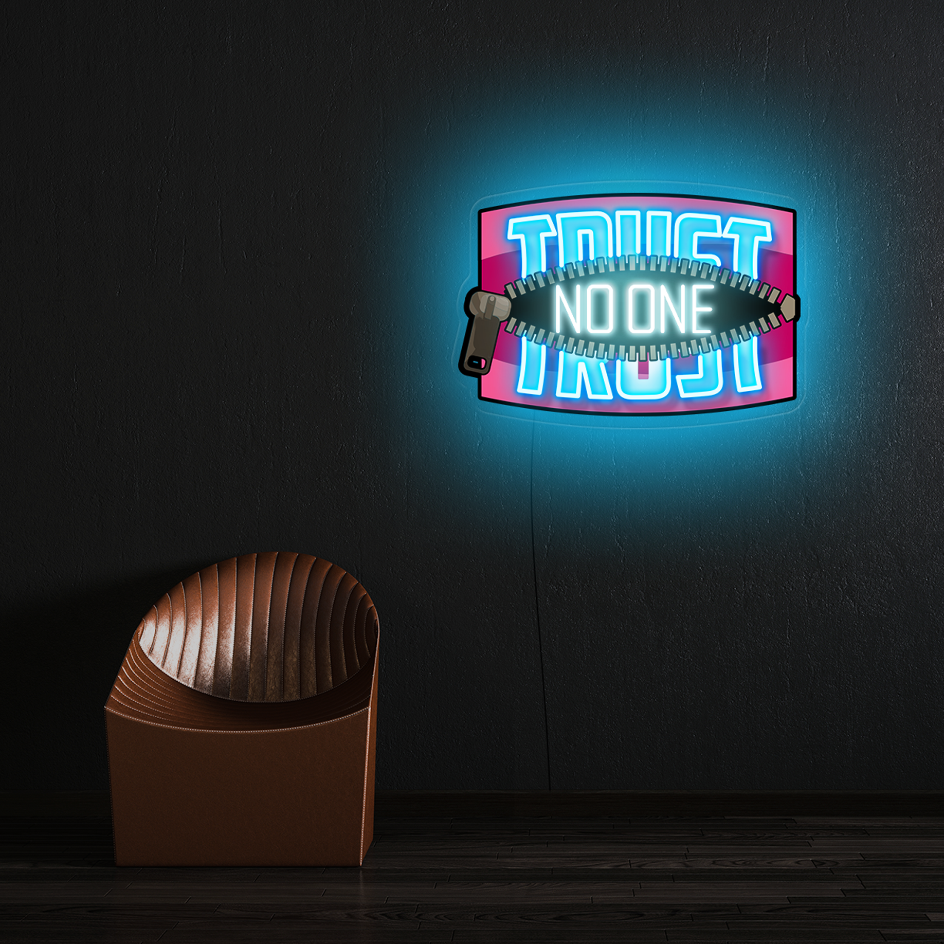 Trust No One Neon Sign | Neon Acrylic Artwork | Create Neon