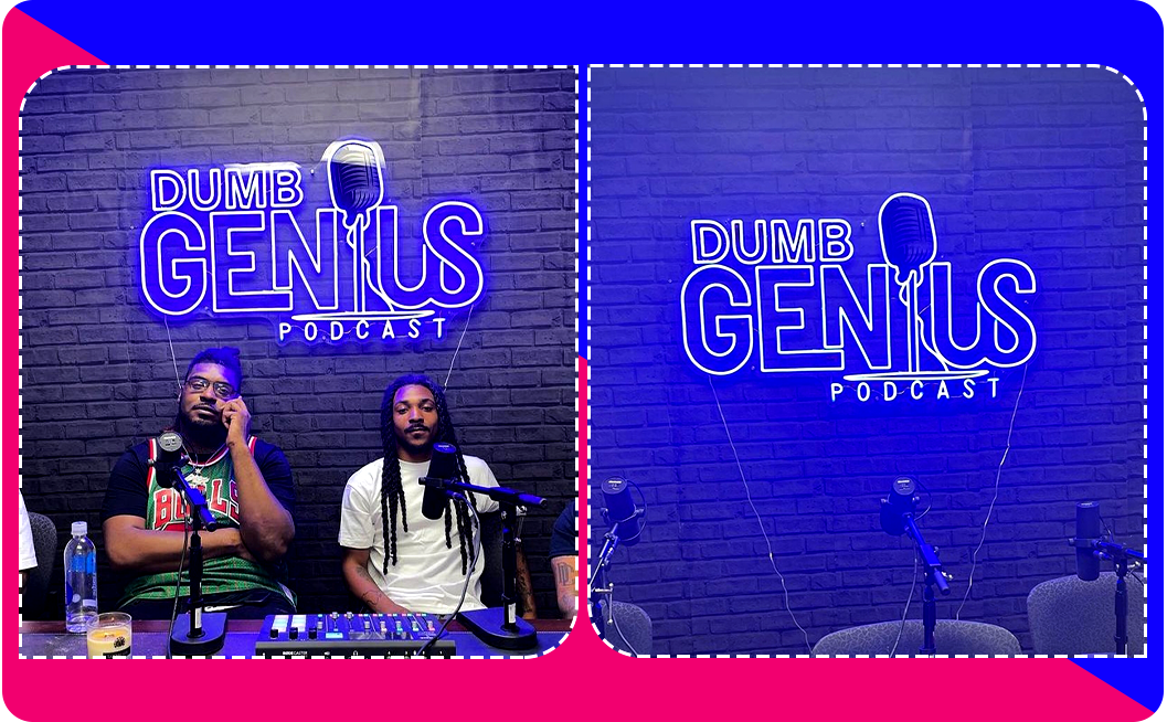 Podcast Neon Sign, Shining Bright for Your Audio Adventures